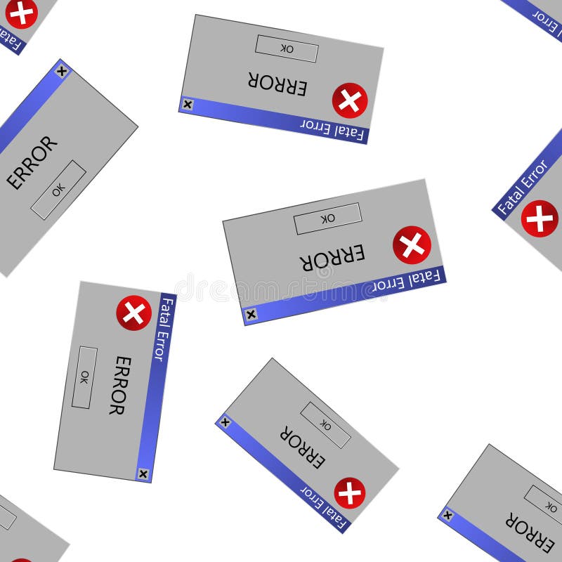 Warning Message About An Error In The Operating System Vector Stock