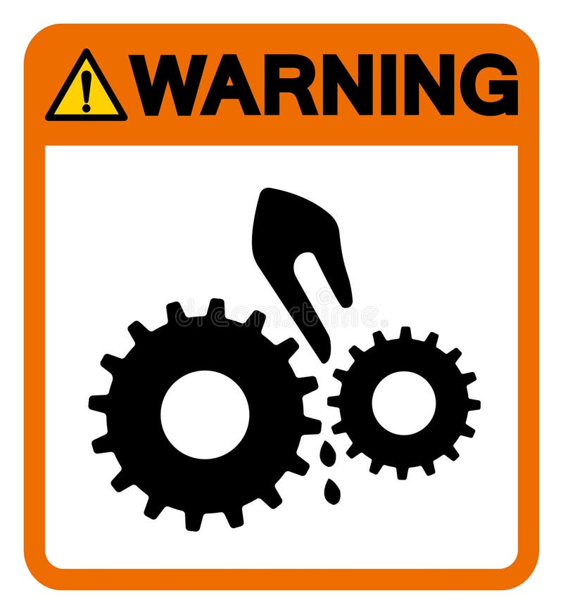 Warning Moving Machinery Symbol Sign, Vector Illustration, Isolate on ...