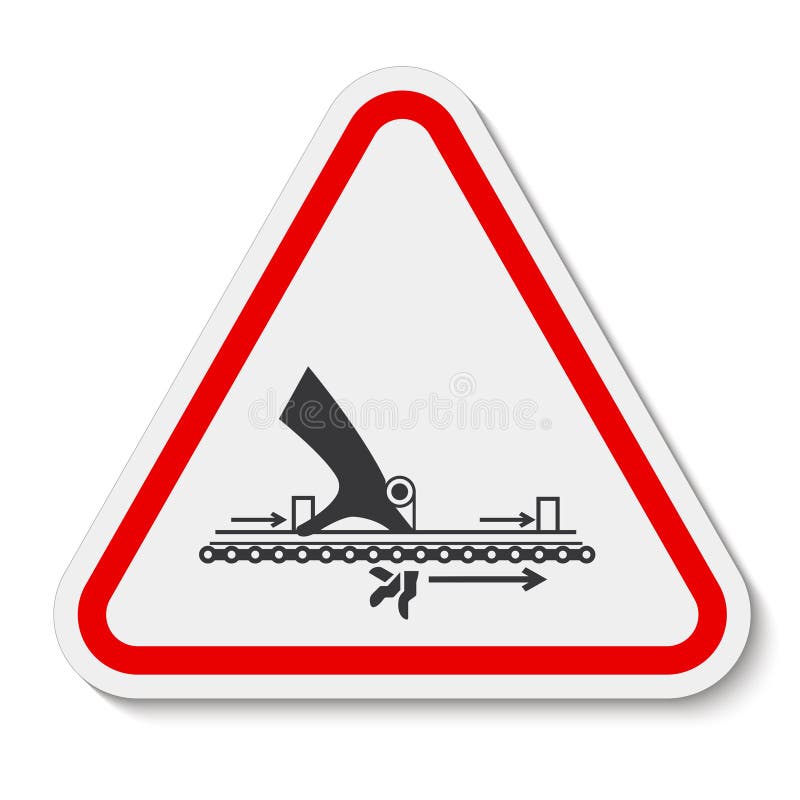 Warning Moving Part Cause Injury Symbol Sign Isolate on White ...