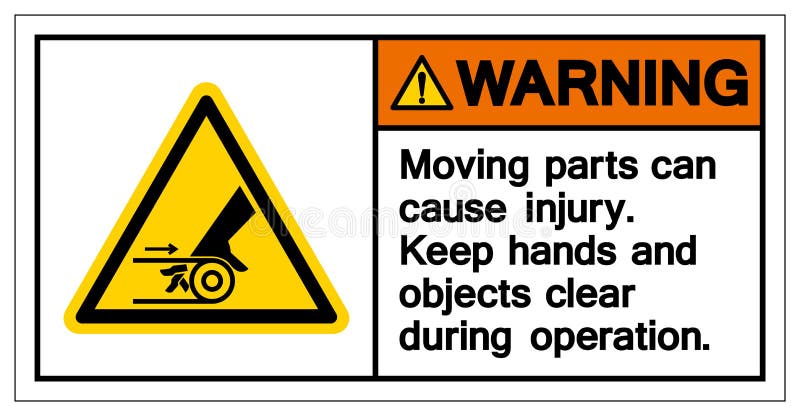 Warning Moving Parts Symbol, Vector Illustration, Isolate on White ...