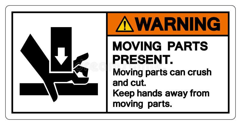 Warning Moving Part Present Symbol Sign, Vector Illustration, Isolate ...