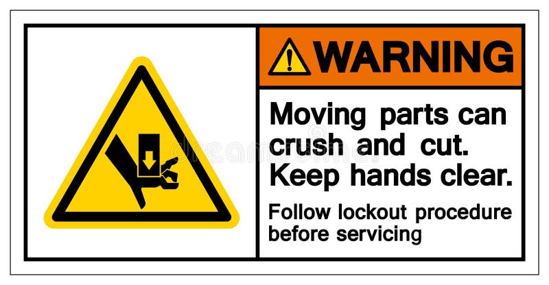 Warning Moving Parts Symbol, Vector Illustration, Isolate on White ...