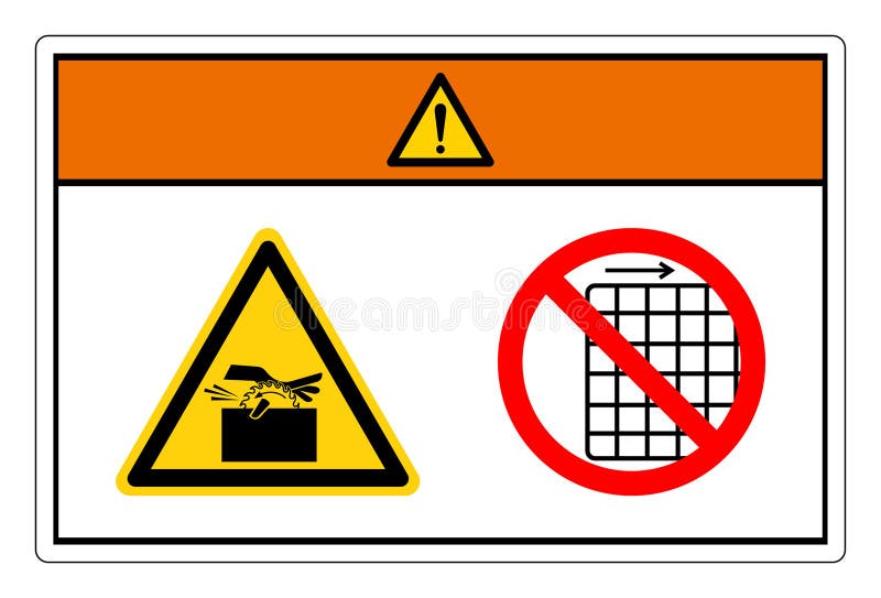 Warning Moving Saw Blade on Swing Machine Can Cut Do Not Remove Guard ...