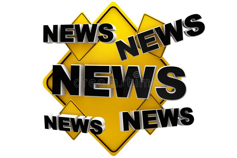 Warning news sign stock illustration. Illustration of metal - 26851025