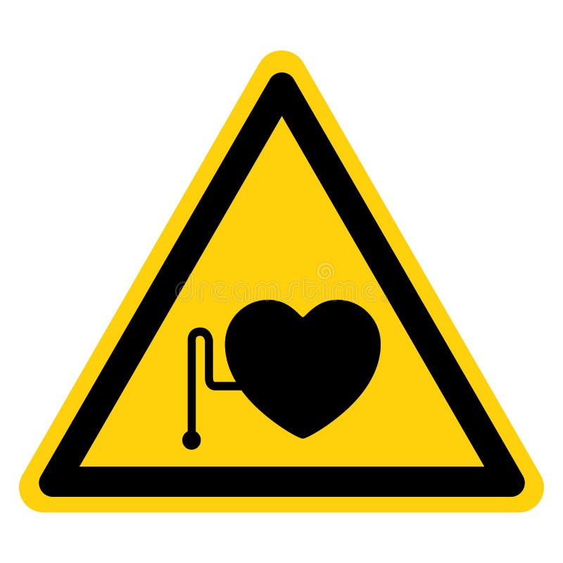 Warning No Access for Persons with Pacemaker Symbol Sign ,Vector ...