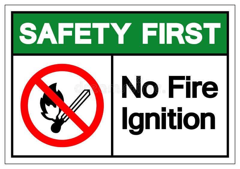 Warning No Fire Ignition Symbol Sign, Vector Illustration, Isolate on ...
