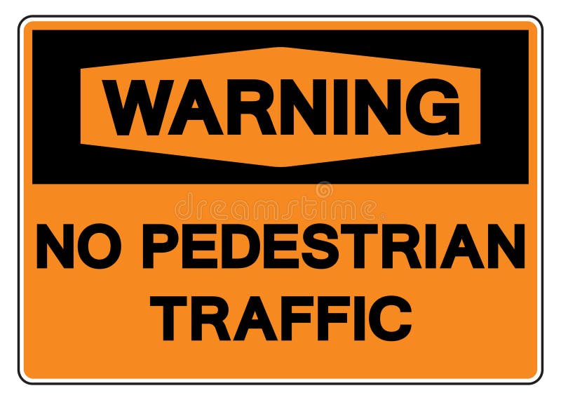 Warning No Pedestrian Traffic Symbol Sign,Vector Illustration, Isolate ...