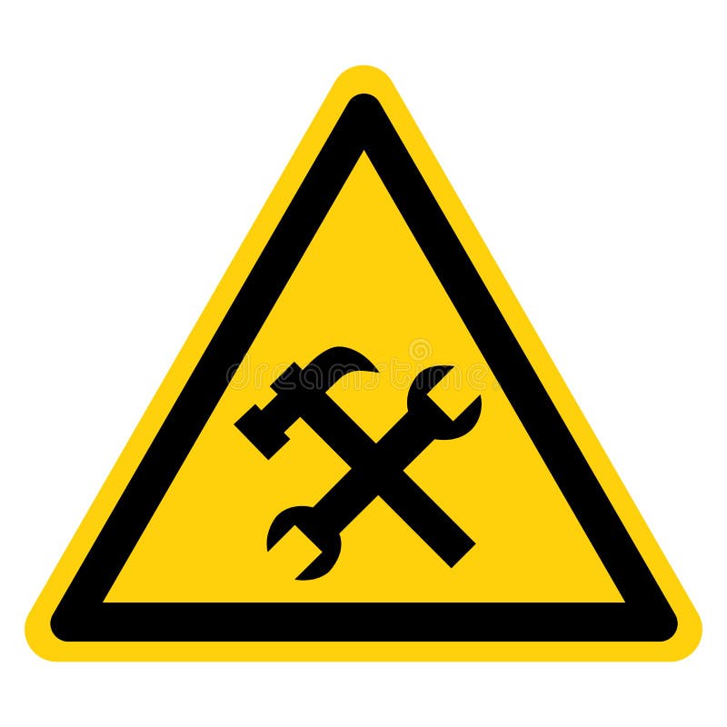 Warning No Tools Symbol Sign, Vector Illustration, Isolate on White ...