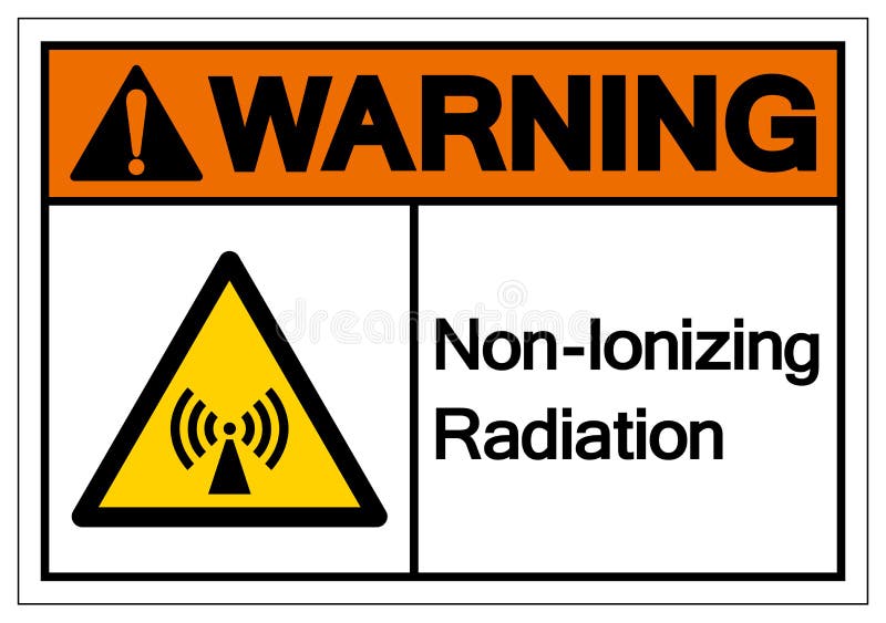 Warning Non-Ionizing Radiation Symbol, Vector Illustration, Isolate on ...