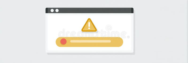 Warning Notification Displayed on Screen, Obscuring Content with Alert ...