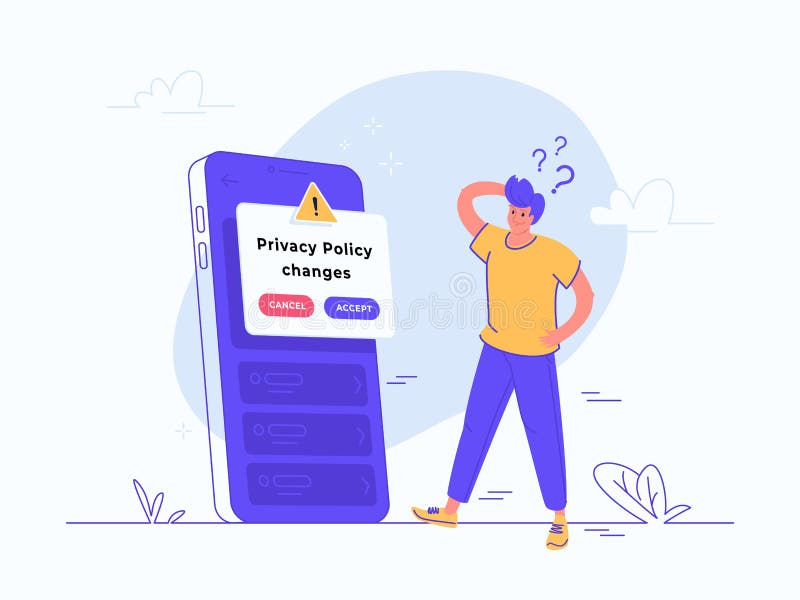 Warning Notification Symbol on Mobile Phone App. Stock Vector ...