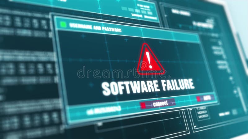 Software Failure Warning Alert Error Message Flashing on Screen ... Software Failure Warning Alert Error Message Flashing on Screen ...