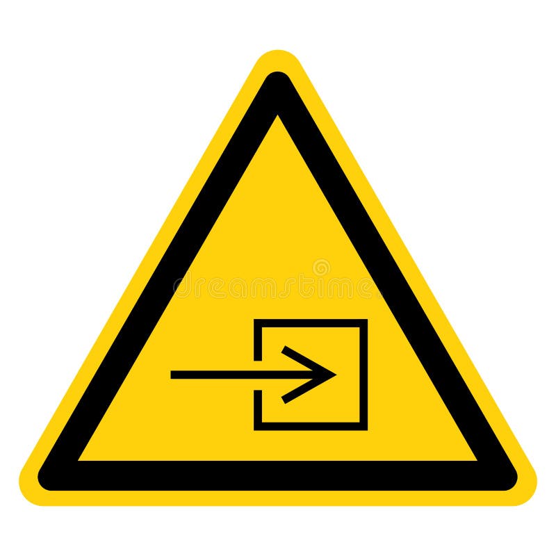 Warning Output Exit Non-Electrical Symbol Sign, Vector Illustration ...
