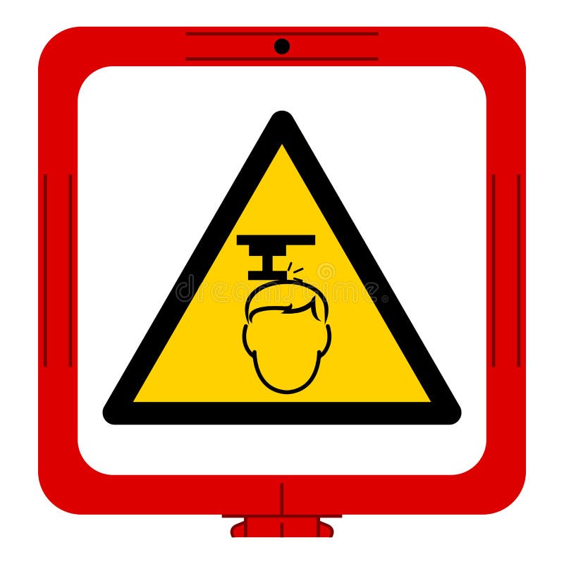Warning Overhead Hazard Mind Your Head Hazard Sign Icon of 3 Types ...