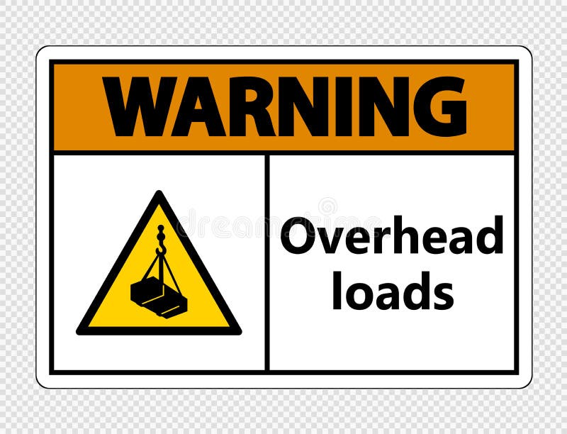 Warning Overhead Hazard Symbol, Vector Illustration, Isolate on White ...