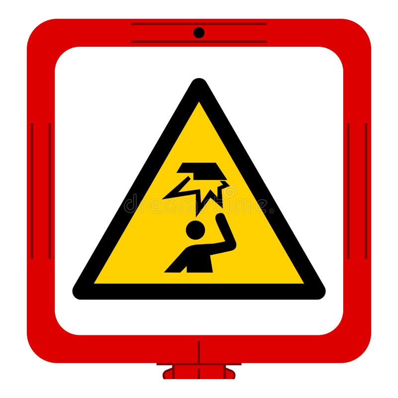 Overhead Obstacles Hazard Symbol ,Vector Illustration, Isolate on White ...