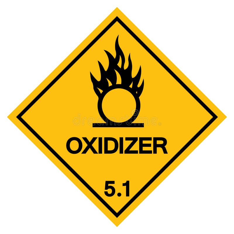 Warning Oxidizing Substance Symbol ,Vector Illustration, Isolate on ...