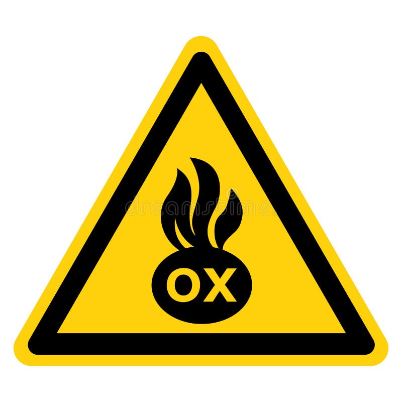 Beware Oxidizing Substance Symbol ,Vector Illustration, Isolate on ...