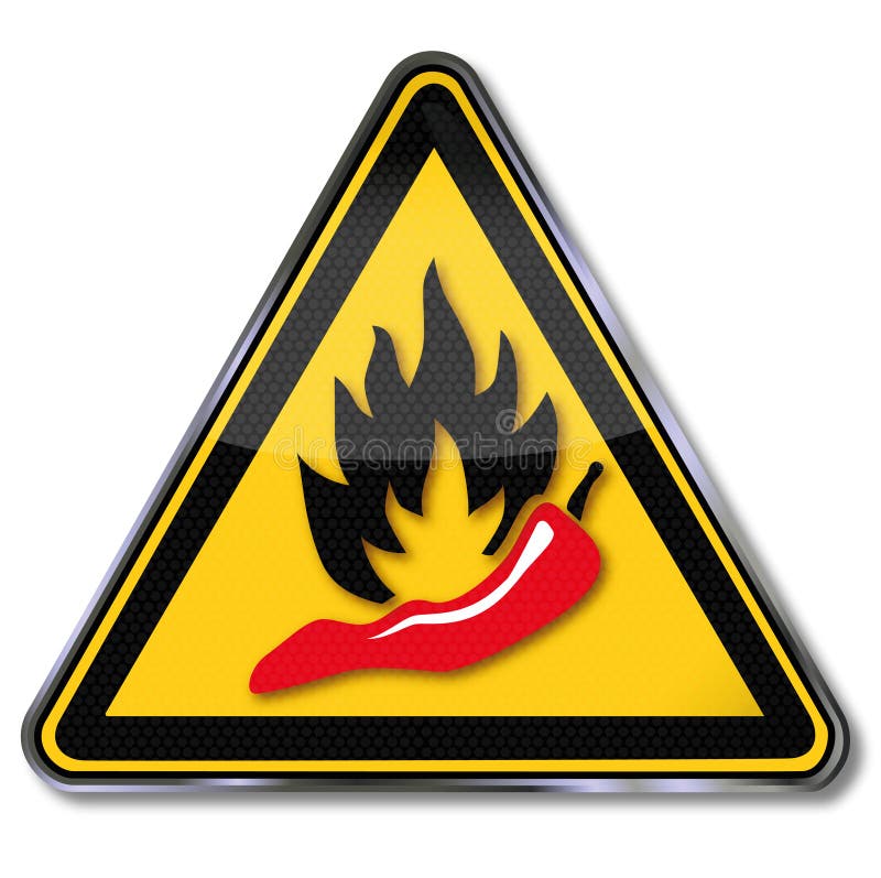 Warning Pepperoni, Hot and Spicy Food Stock Vector - Illustration of ...
