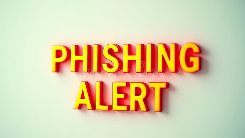 Warning about Phishing Threats with Bold Typography on a Clean Backdrop ...