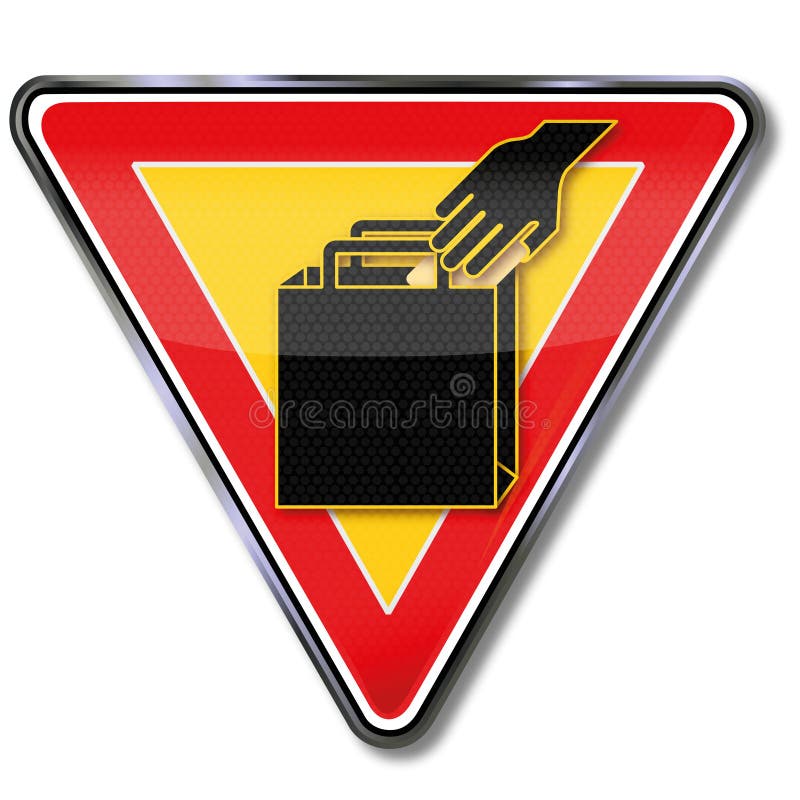 Warning pickpockets sign stock vector. Illustration of threat - 4983258