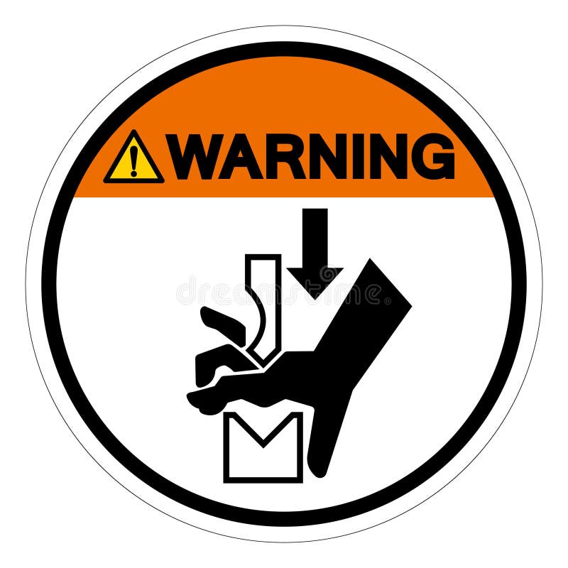 Warning Pinch Point Hand Crush Symbol Sign, Vector Illustration ...