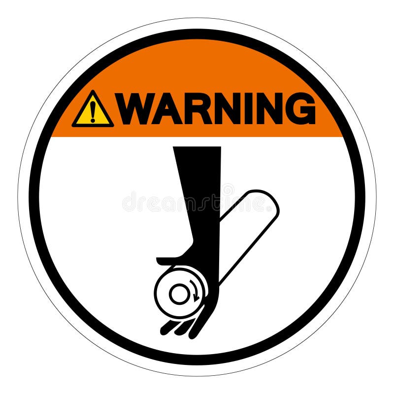 Warning Pinch Point Symbol Sign, Vector Illustration, Isolate on White ...