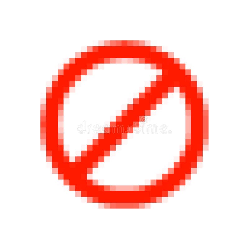 Red Stop Circle Pixel Stock Illustrations – 171 Red Stop Circle Pixel ...