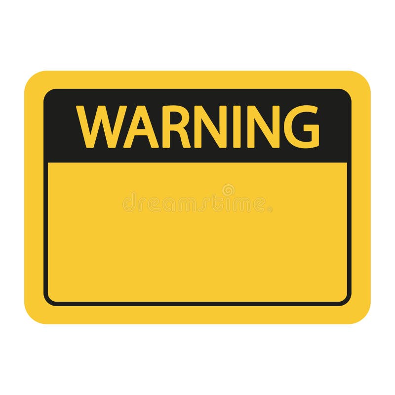 Warning Plaque for Web Advertising Design. Advertising on Yellow ...