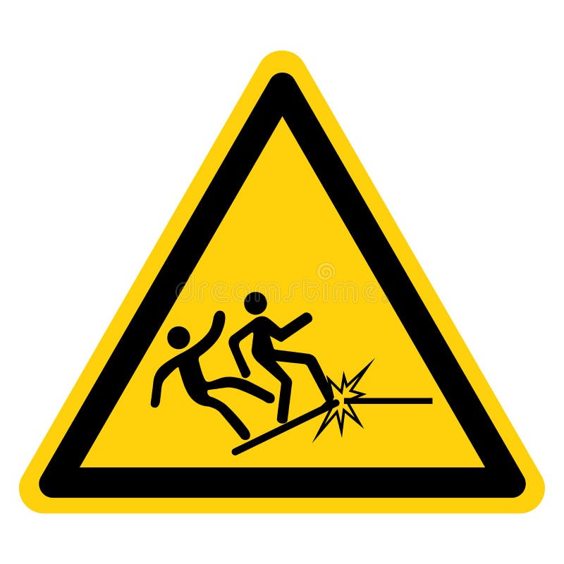 Warning Injury Hazard Slip Fall Symbol Sign, Vector Illustration ...