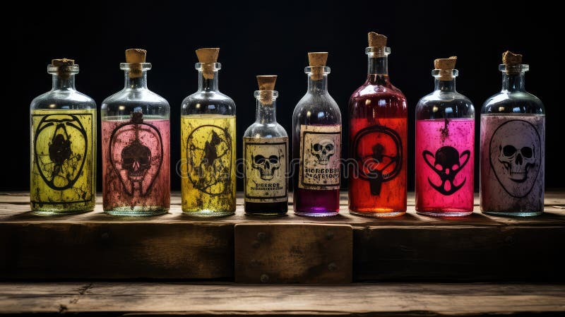 Warning poison bottle stock illustration. Illustration of warning ...