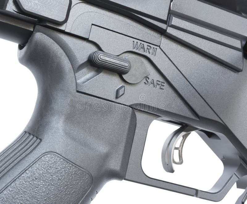 Warning Position on a Rifle Safety Selector Stock Photo - Image of ...
