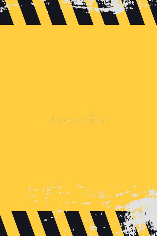 Warning Poster Background with Grunge Texture, Vector Illustration ...