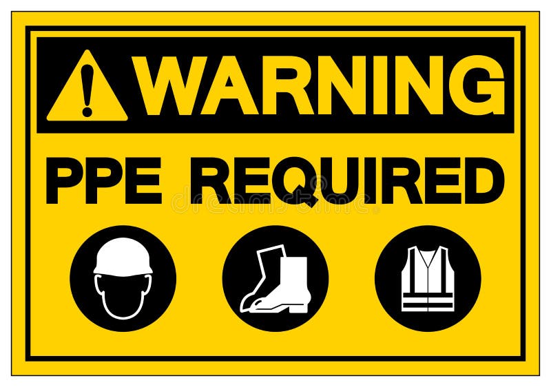 Warning Ppe Required Symbol Sign Vector Illustration Isolate On White