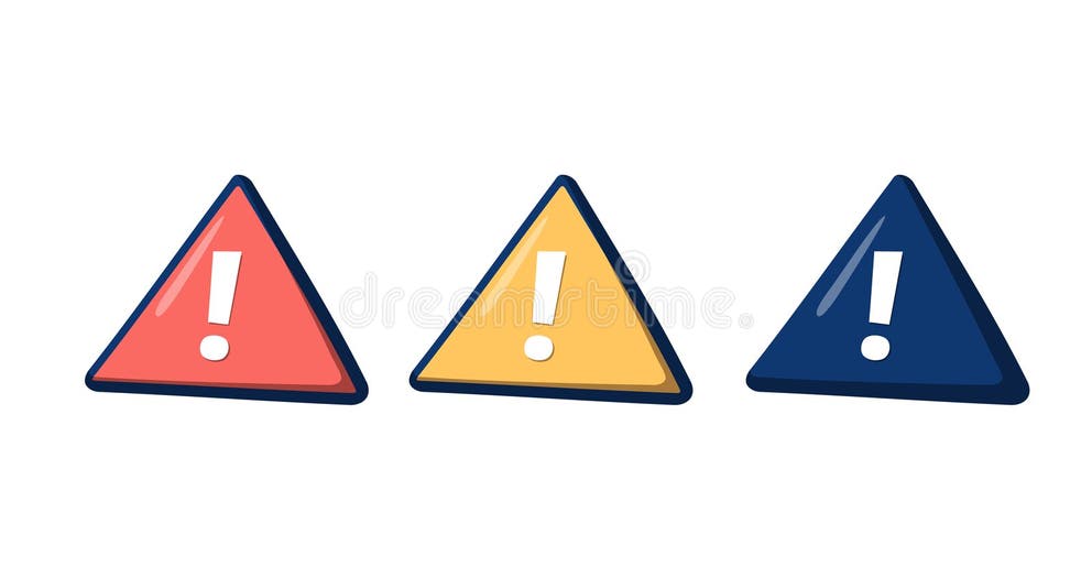 Warning, Precaution, Attention, Alert Icon, Set Exclamation Mark in ...