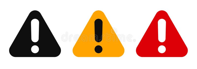 Warning, Precaution, Attention, Alert Icon, Set Exclamation Mark in ...