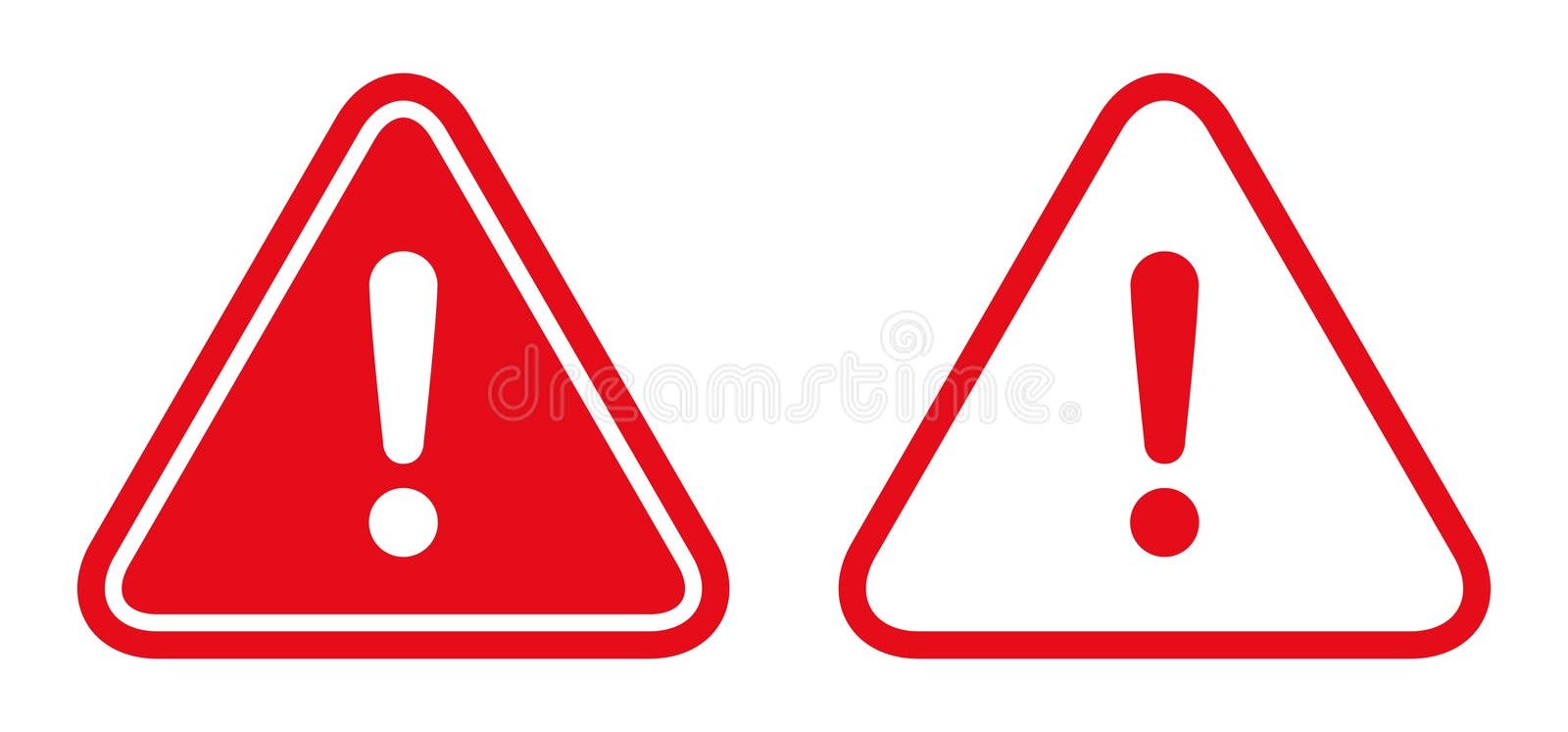Warning, Precaution, Attention, Alert Icon, Set Red and Black ...