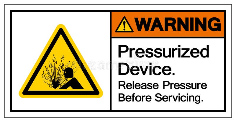 Warning Pressure Symbol Sign,Vector Illustration, Isolated on White ...