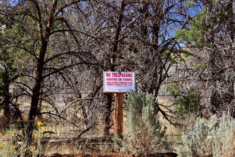 Warning on Private Land stock image. Image of trespassing - 338193307