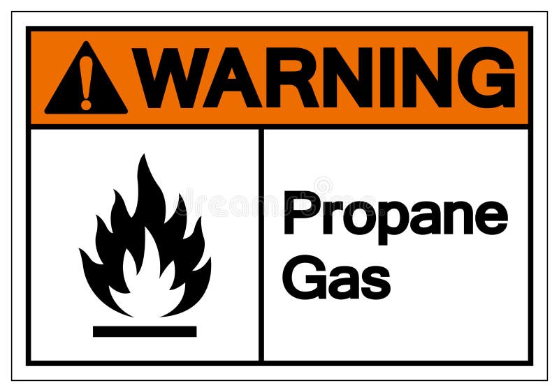Warning Propane Symbol Sign, Vector Illustration, Isolate on White ...