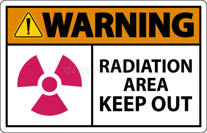 Warning Radiation Area Keep Out Sign on White Background Stock Vector ...