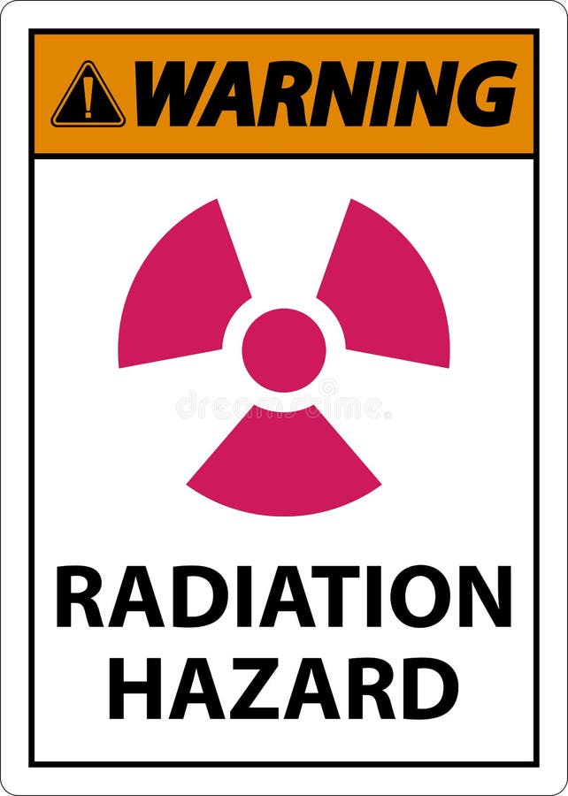 Warning RF Radiation Hazard Authorized only Sign on White Background ...