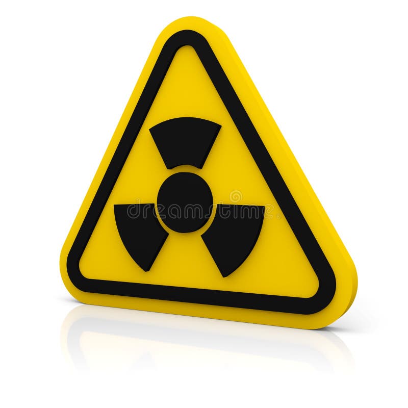 Warning radiation sign stock illustration. Illustration of icon - 33363372