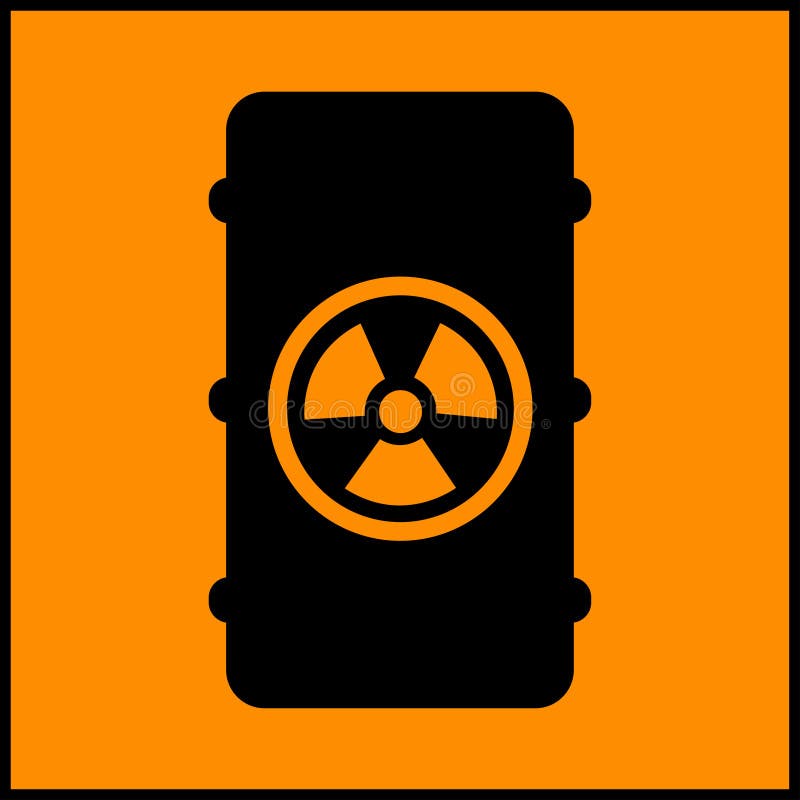 Warning Radioactive Area Symbol Sign, Vector Illustration, Isolate on ...