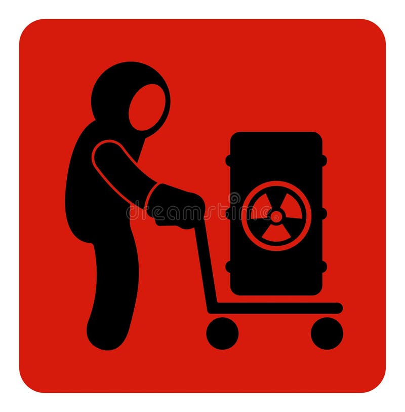 Warning Radioactive Symbol Sign, Vector Illustration, Isolate on White ...