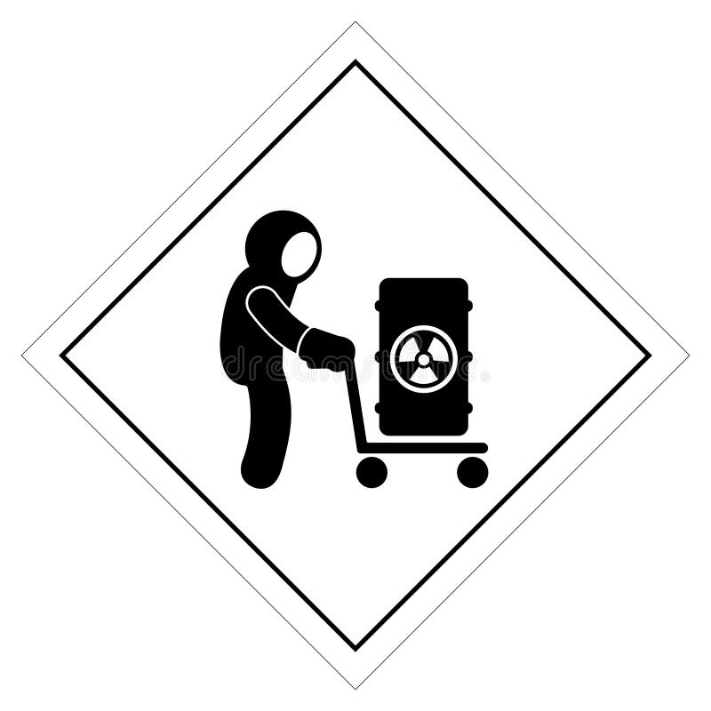 Warning Radioactive Area Symbol Sign, Vector Illustration, Isolate on ...