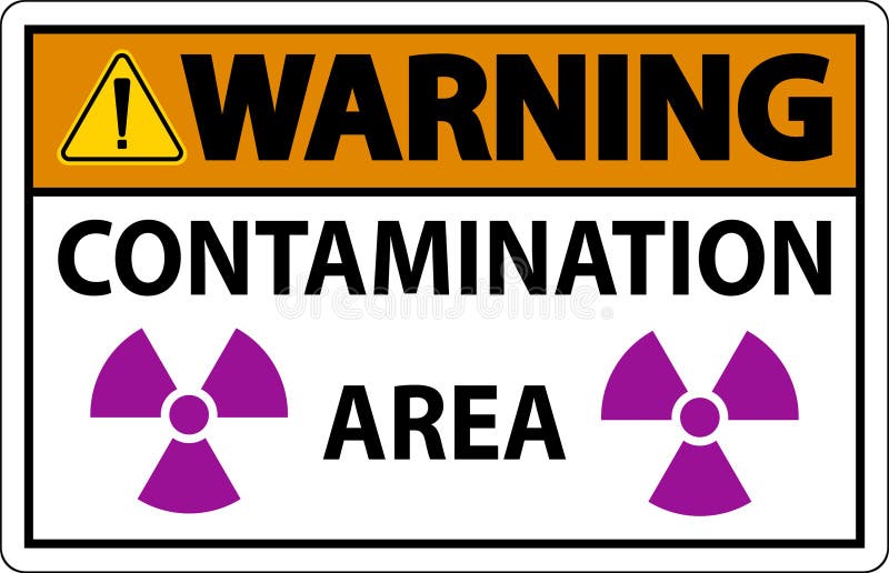 Contamination Area Warning Sign on White Background Stock Vector ...