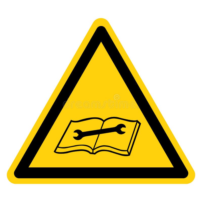 Read Technical Manual before Servicing Symbol Sign, Vector Illustration ...