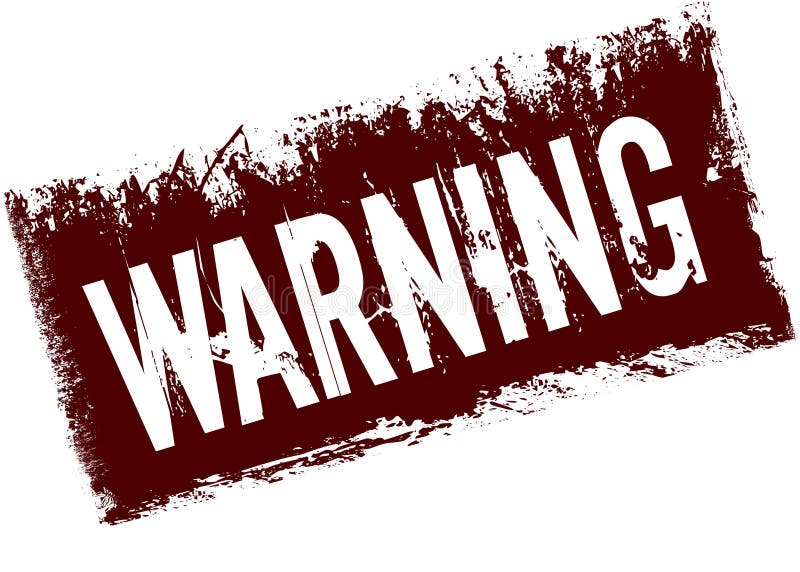 WARNING on Red Retro Distressed Background. Stock Illustration ...