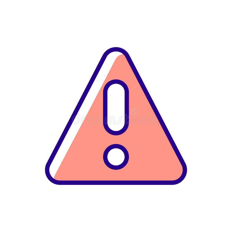 Warning RGB color icon stock vector. Illustration of isolated - 204322934